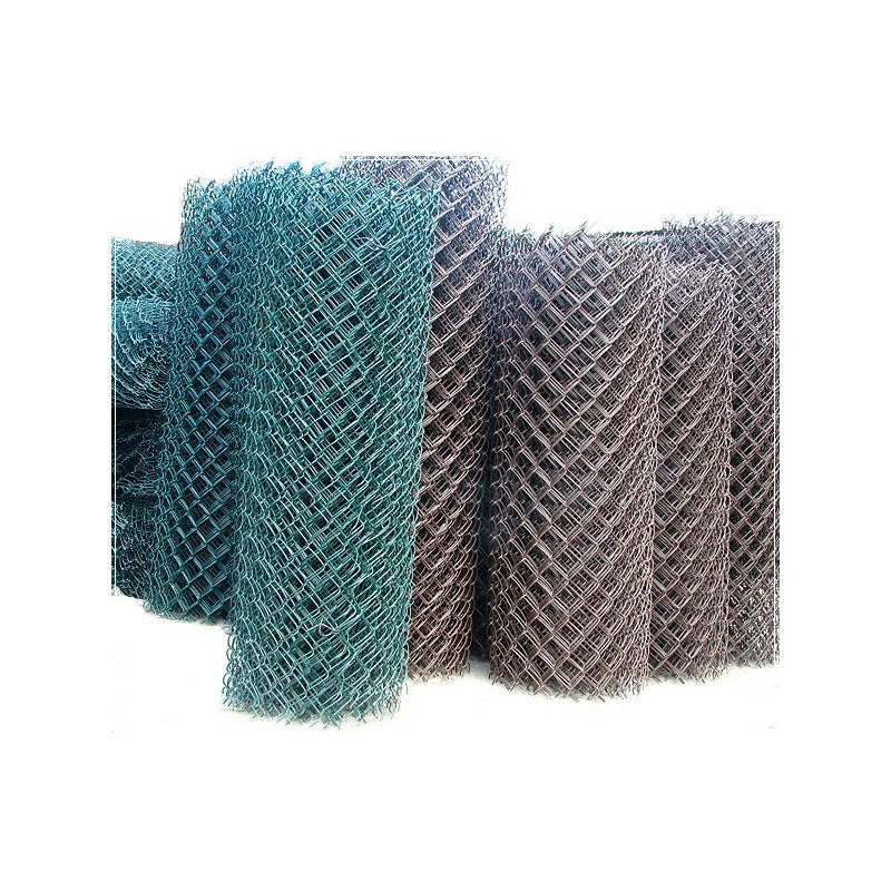 9 Gauge x 2" PVC Coated Black - Chain Link Fence Fabric Brown, and Gre