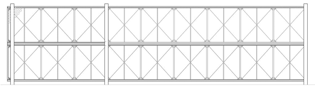 Box Frame Roller Gate (Manual Operation) - Chain Link Model BFRGMOCL74