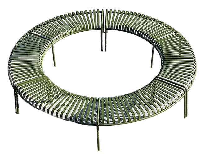 Palissade Modular Circular Outdoor Metal Bench Without Back | Model CO