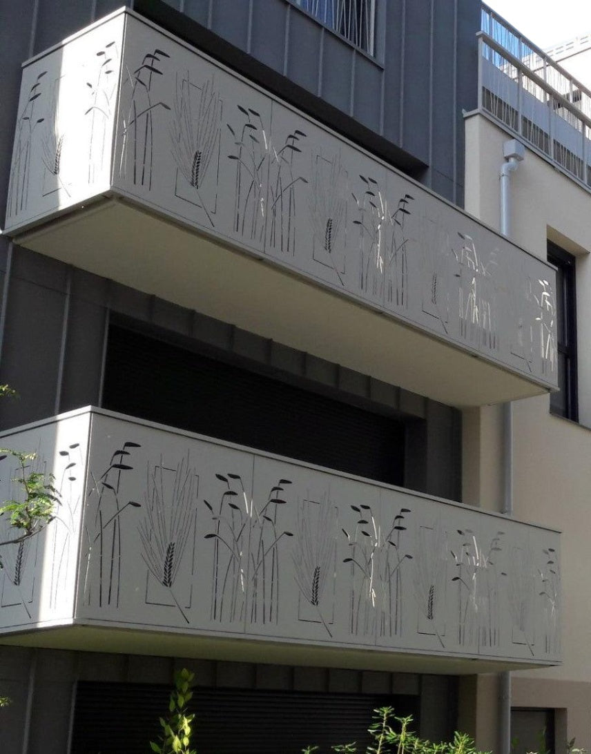 Plasma Cut Mild Steel Apartments Balcony Panels | Railing decorative B