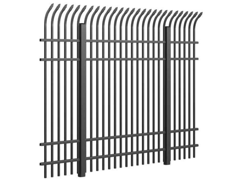 Angled Pressed High Security Aluminum Fence Model # FP975