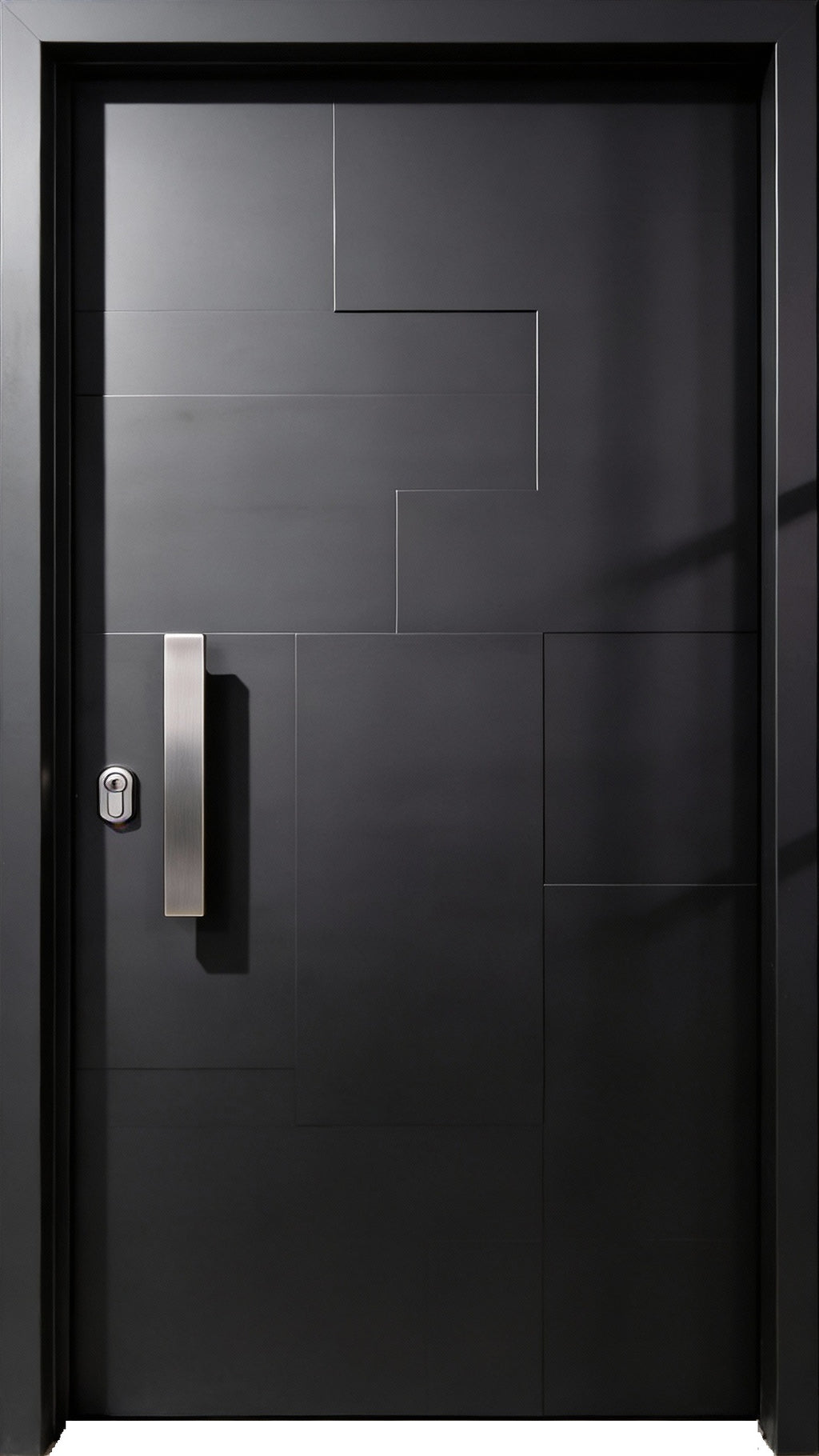 Rectilinear Grid Steel Pivot design Door Square Top Model # IWD1092
