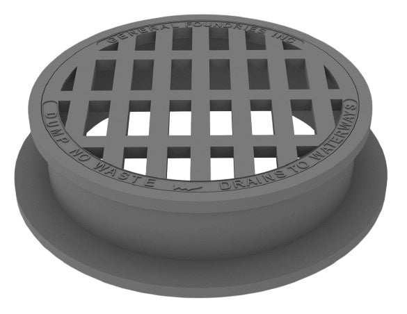 Round Manhole Grate and Frame Gray Iron Model # MH155