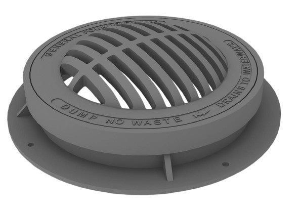 Round Manhole Grate and Frame Gray Iron Model # MH159