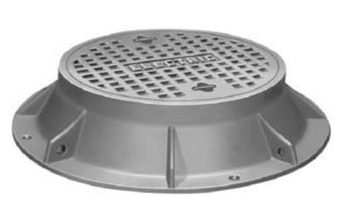 Round Manhole Cover with Security Lock Heavy Duty Gray Iron Model # MH