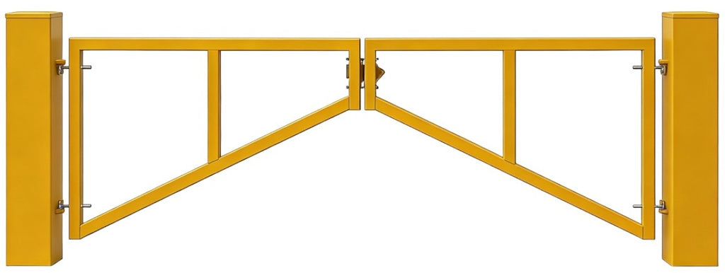 Manual Swing S-Series Tubular Steel Double and Single Barrier Gate - M