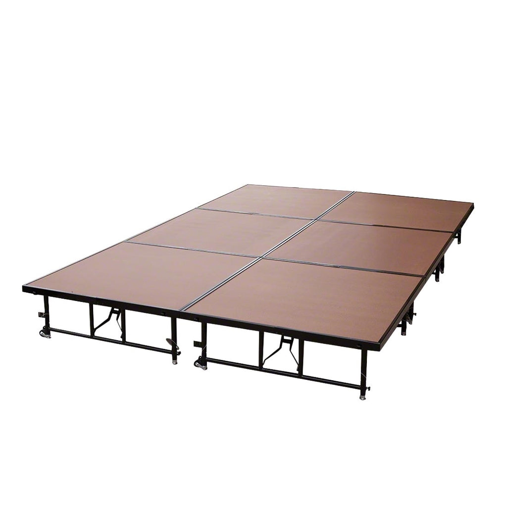 School Stage Platform 12' x 8' Feet Portable Adjustable Height 16" to