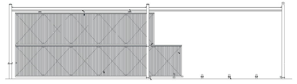 Castle Heavy Duty Overhead Slide Gate (Manual Operation) - Ornamental