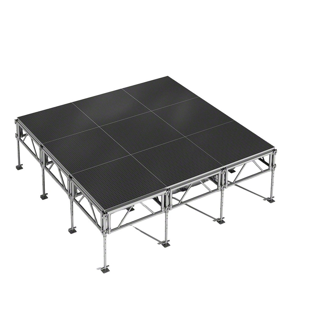 Outdoor Stage System 12' x 12' Adjustable Height 24"-48" Industrial Fi
