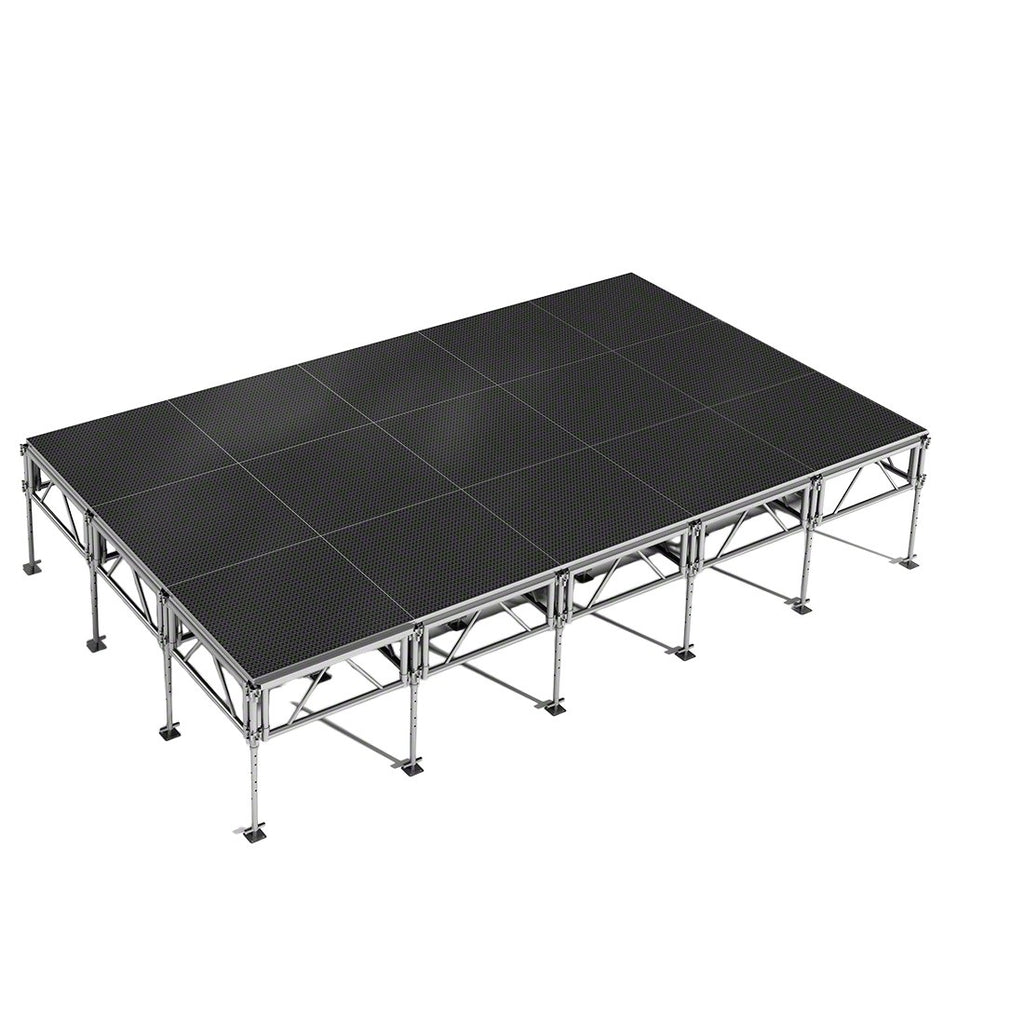 Outdoor Stage System 12' x 20' Adjustable Height 24"-48" Industrial Fi