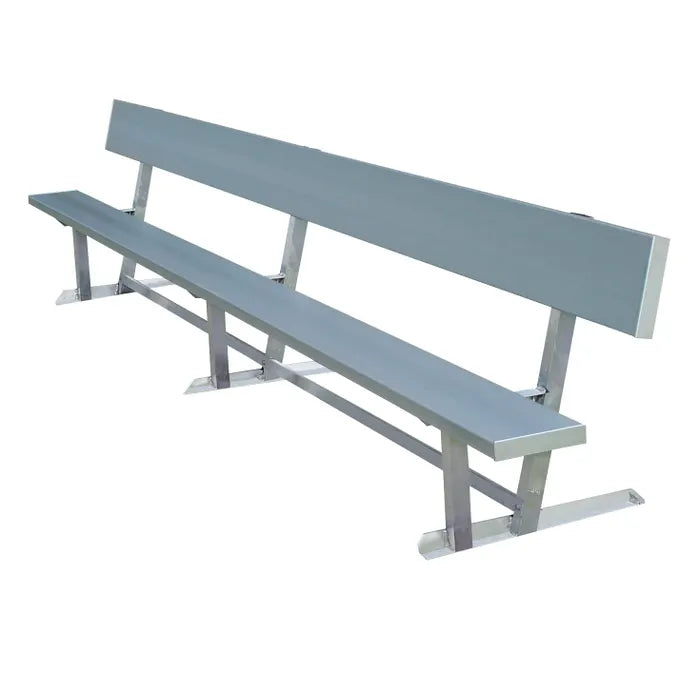 Aluminum Bench 12 Feet with back Team Player - Model TPB12WB
