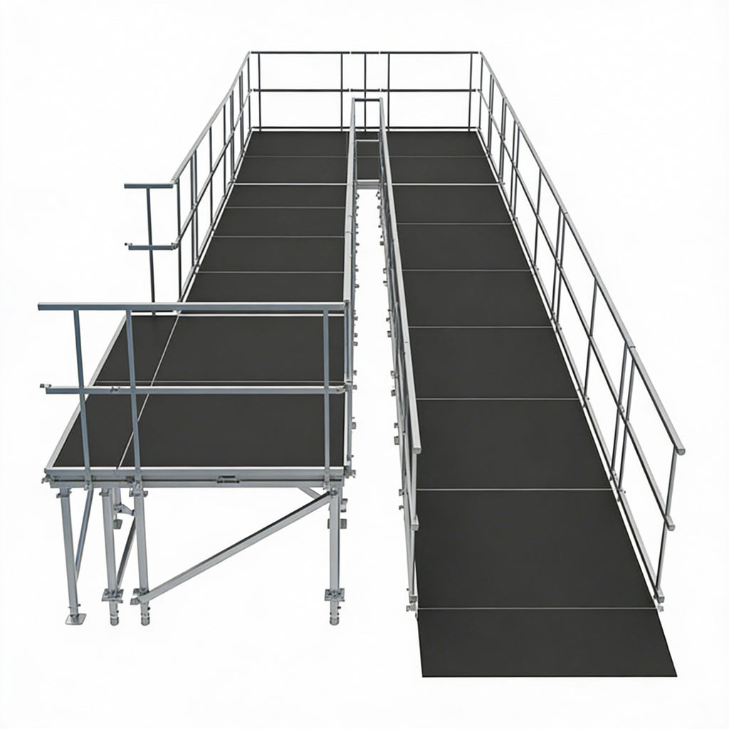 Universal Switchback ADA Wheelchair Ramp with Landing Model USADAWCR40