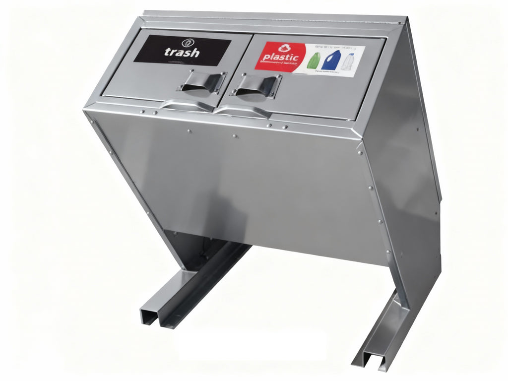 Urban-Nest Mini Double Trash Recycling Enclosure, 60 GAL - Model WRHB2