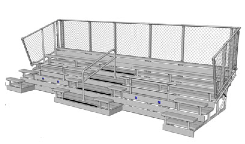 ADA Bleacher Series 4 Row System - Model BLECADA4