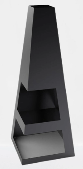 Classic Dual Chevron Pyramid Design Fire Pit Panel | Modern Fabricatio