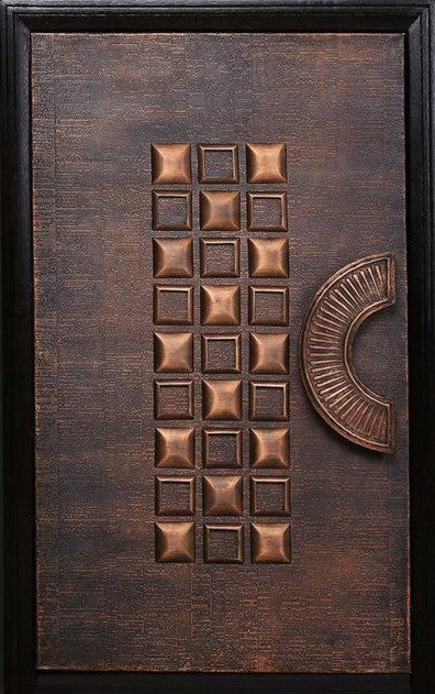 Handcraft Domino's Main Entrance Copper Skin Door | Model # C3DC1087