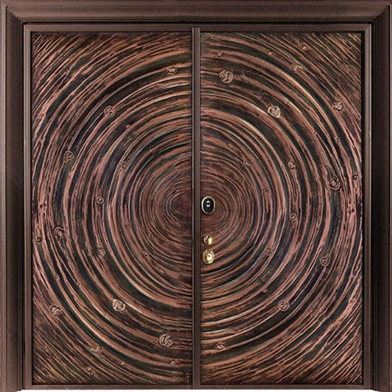 Handcraft Main Entrance Copper Skin Door | Model # C3DC1091