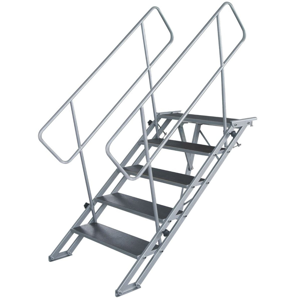 Heavy Duty Stage Foldable Stair With Guardrail STA374