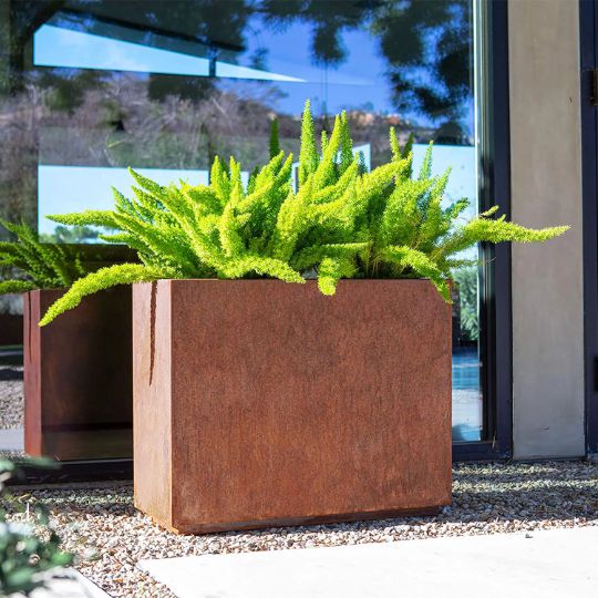 Stunning Rectangular Design Steel Planter - P603 | Taimco