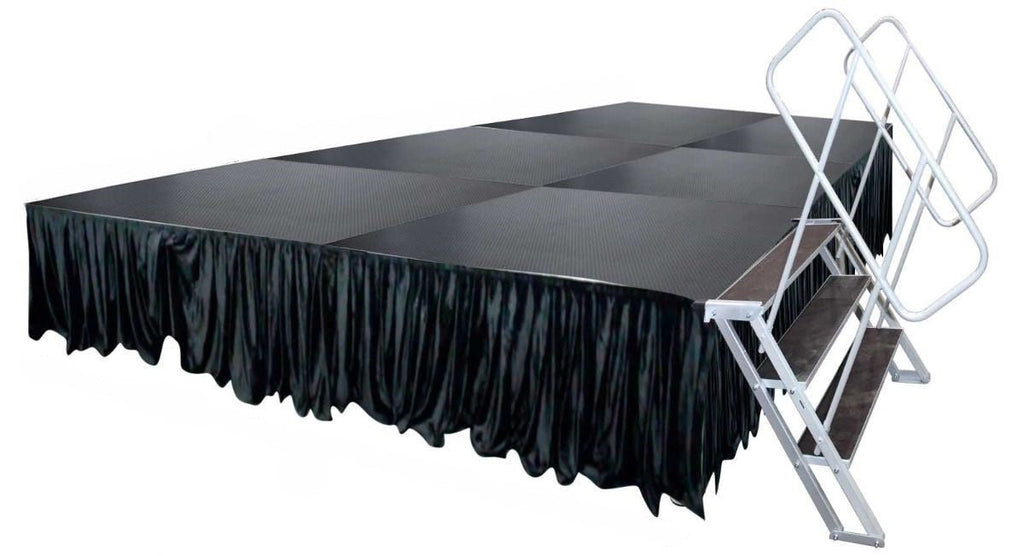 Stage Platform 8X12 Feet Portable and Height Adjustable & Black Stage