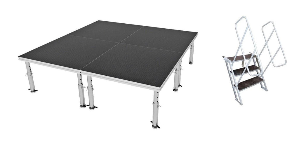 Stage Platform 8X8 Feet Portable and Height Adjustable with Ladder Mod
