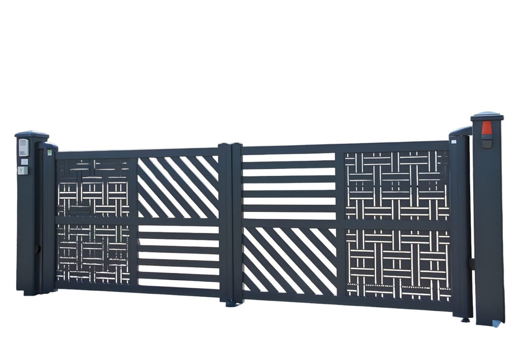 Unique Geometric Design Driveway Gate | Graceful Modern Entrance Gate|