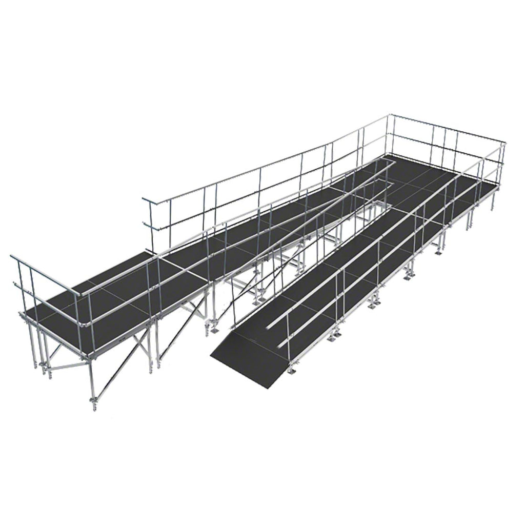 Universal Switchback ADA Wheelchair Ramp with Landing Model USADAWCR24