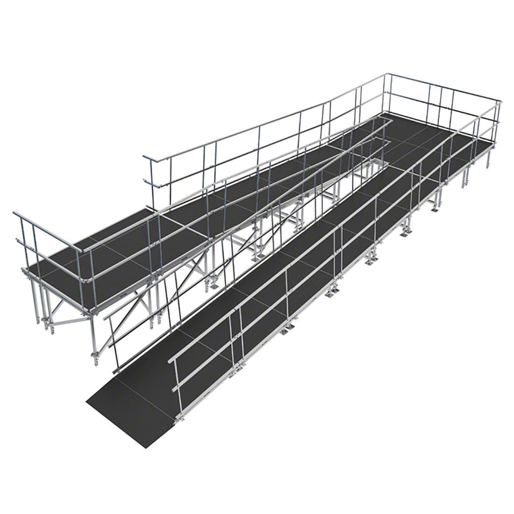 Universal Switchback ADA Wheelchair Ramp with Landing Model USADAWCR48