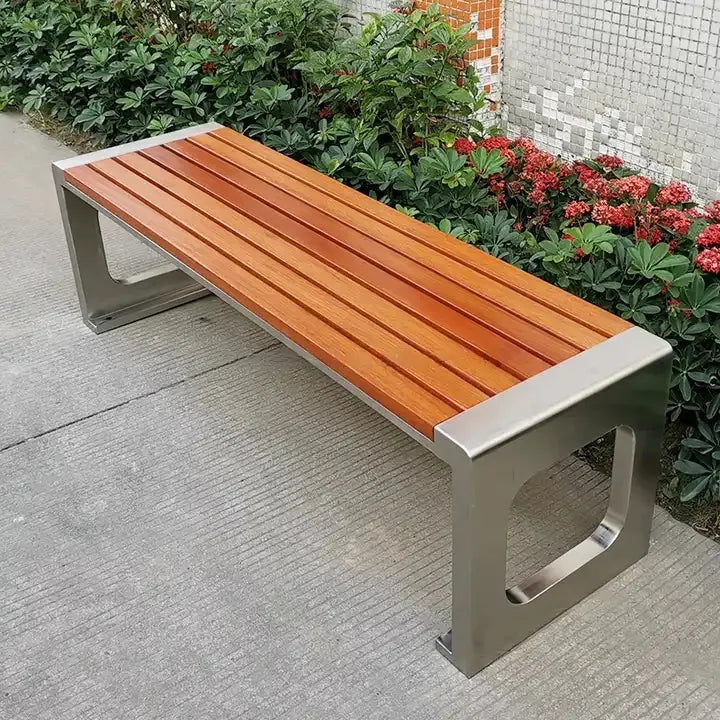 Metal Benches Without Back & Arms - MB185-BL | Taimco
